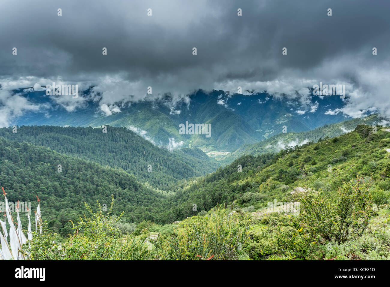 Chele La Pass in Bhutan separates Paro from the Haa valley and raches ...