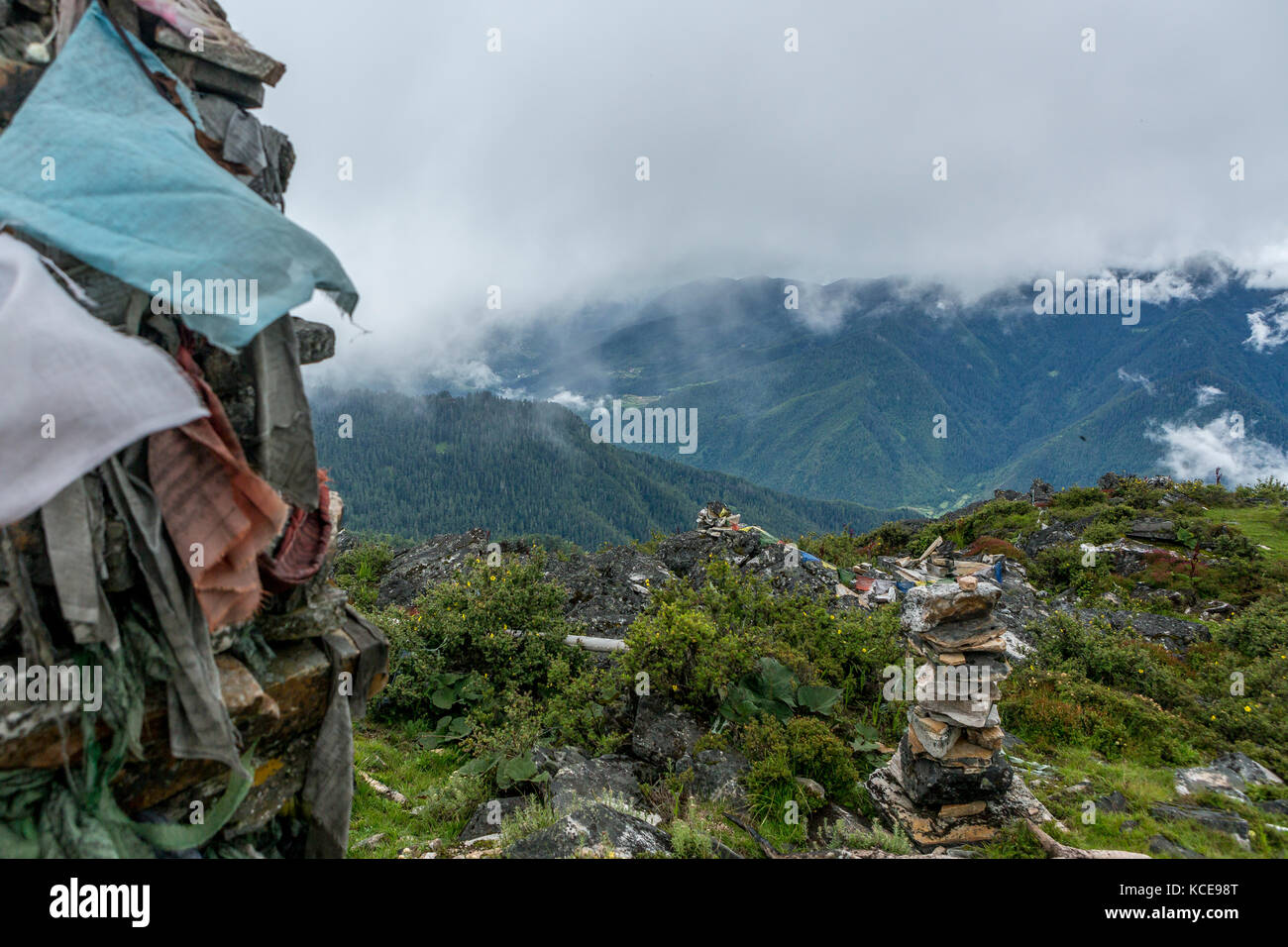 Chele La Pass, Bhutan, lies around 4,000 metres above sea level and ...