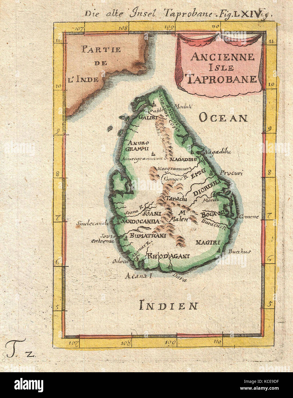 Old map of ceylon hi-res stock photography and images - Alamy