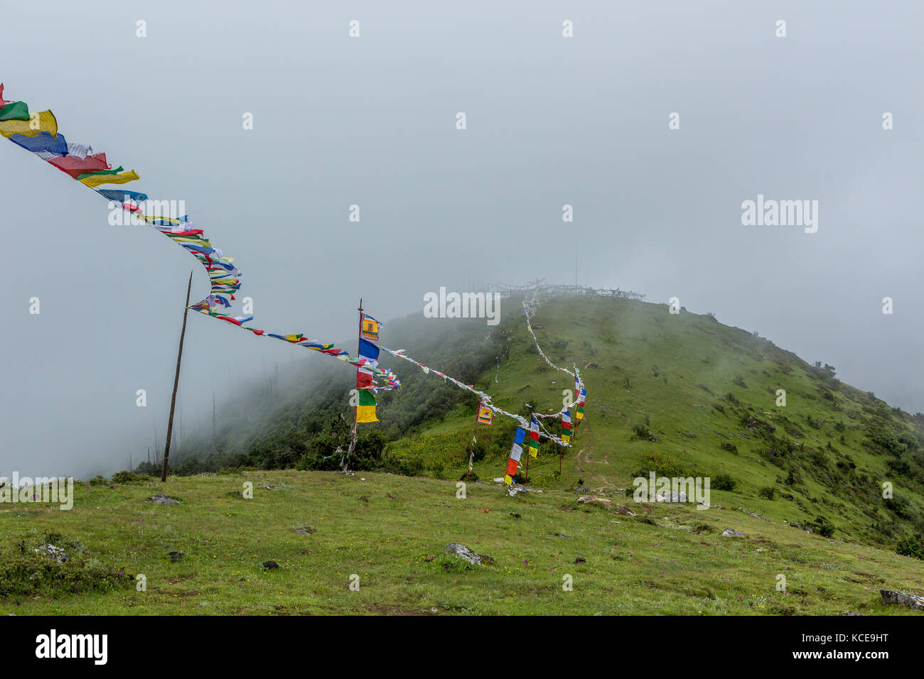 Chele La Pass in Bhutan separates Paro from the Haa valley and raches ...