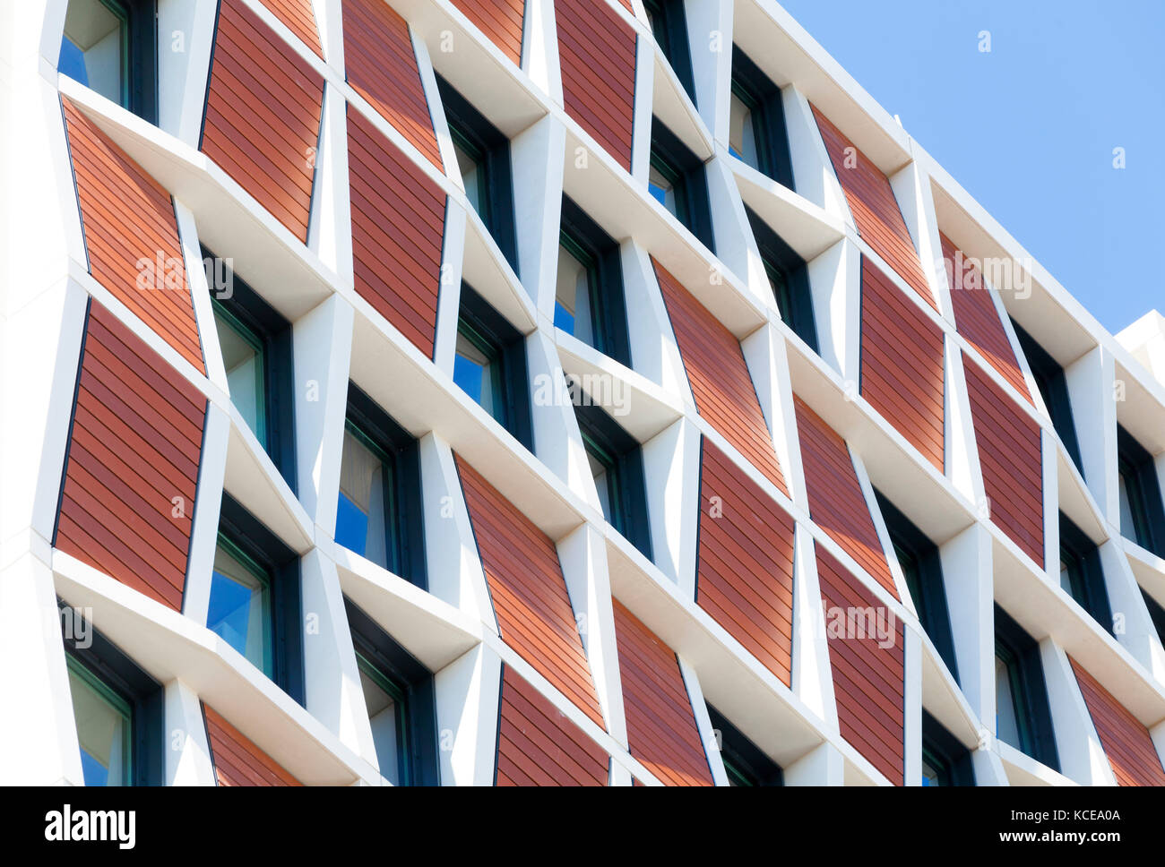 Patterns formed from the windows and cladding on the facade of student ...