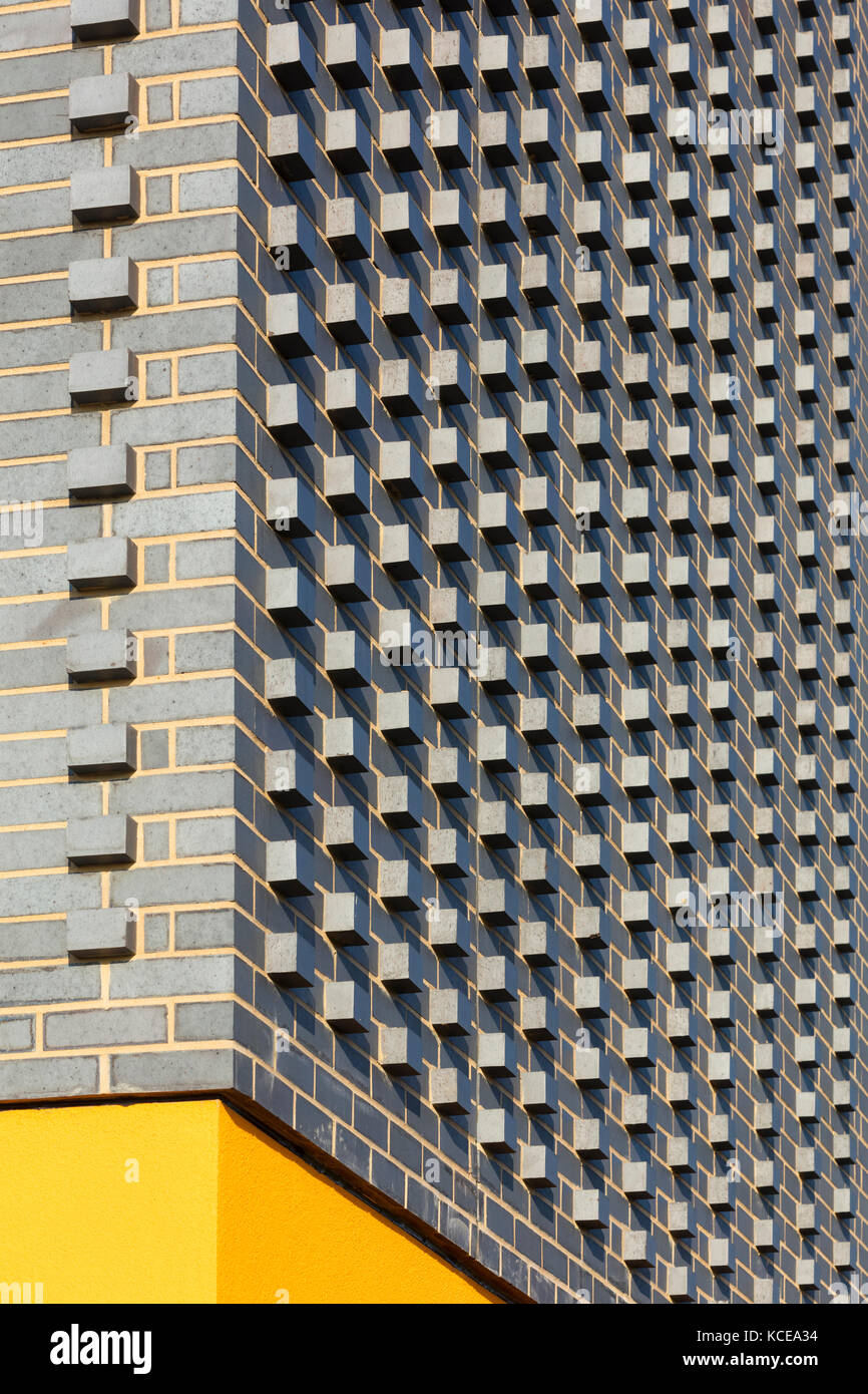 Grey brick textured corner. Walton High Academy, a new secondary school ...