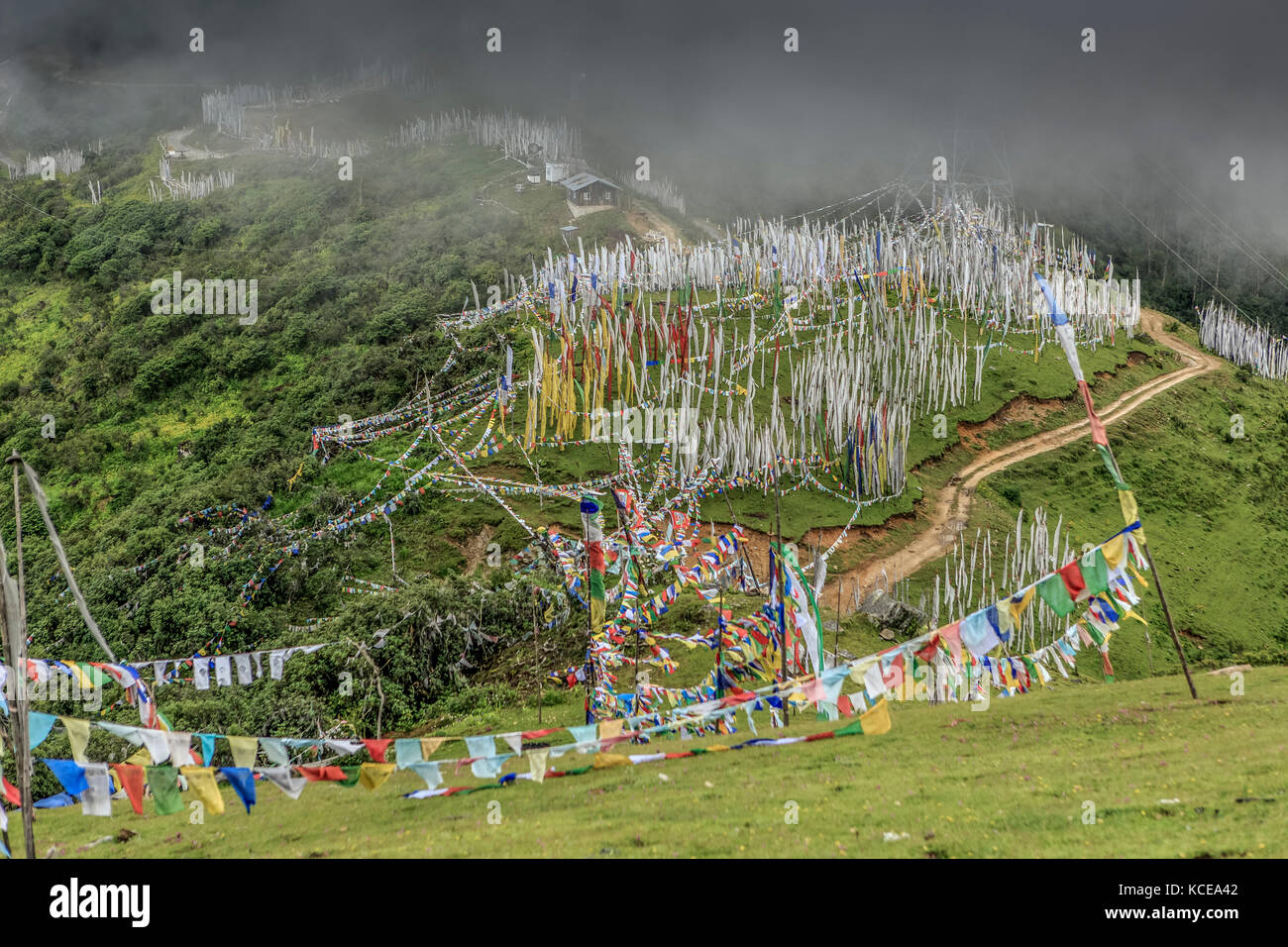 Chele La Pass in Bhutan separates Paro from the Haa valley and raches ...