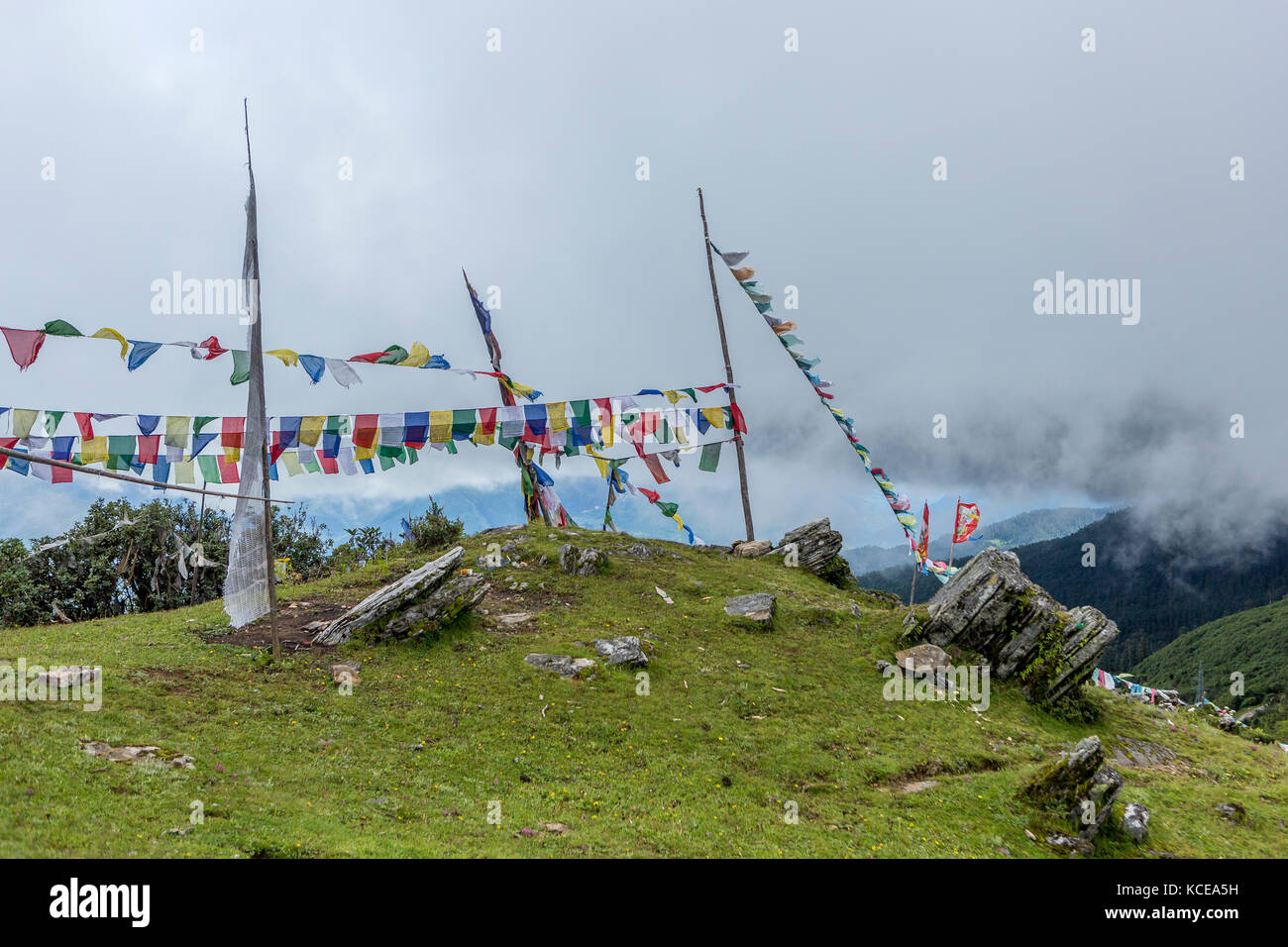 Chele La Pass in Bhutan separates Paro from the Haa valley and raches ...