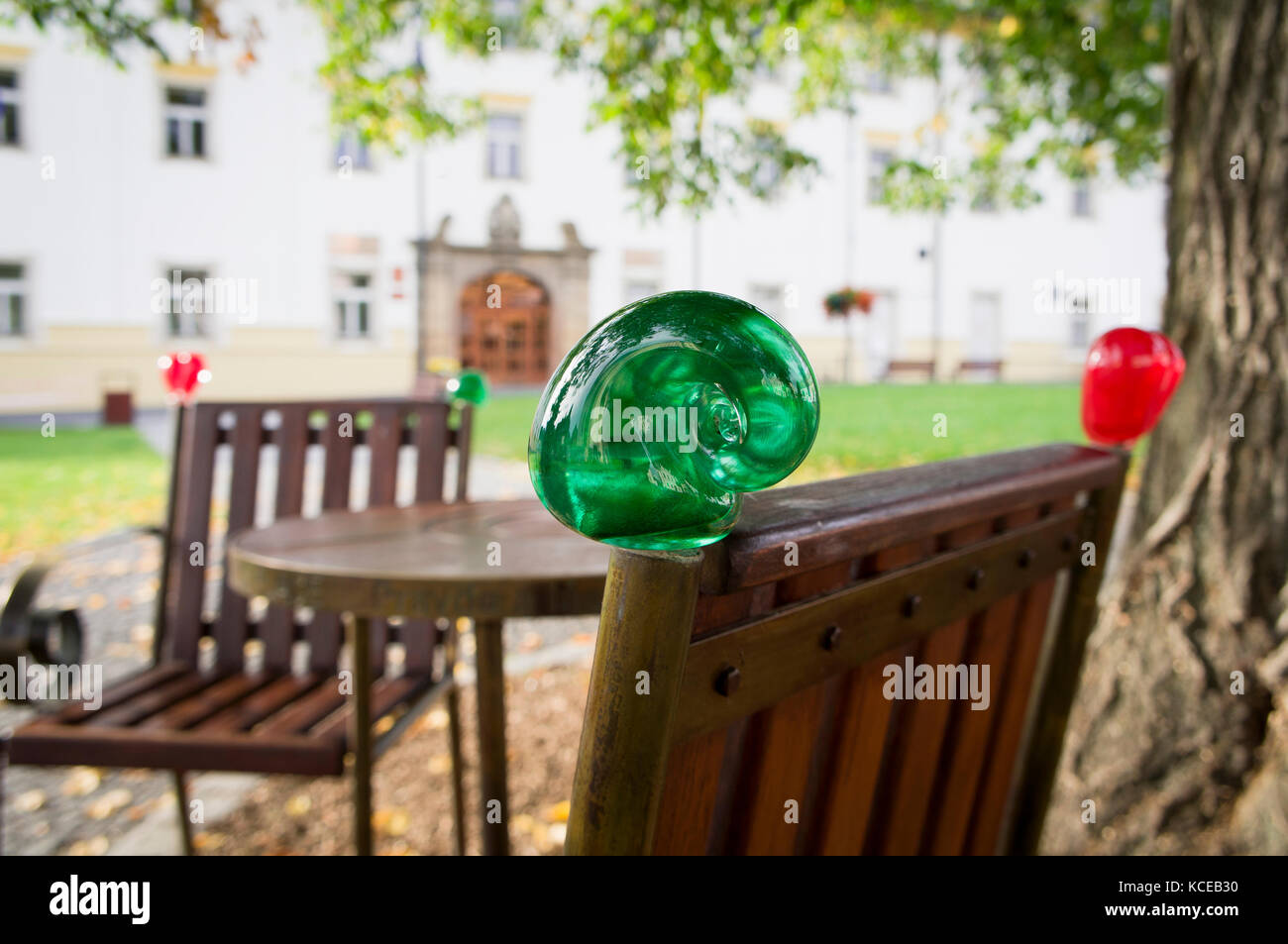 The bench of dissident turned president Vaclav Havel (1936-2011) in the ...