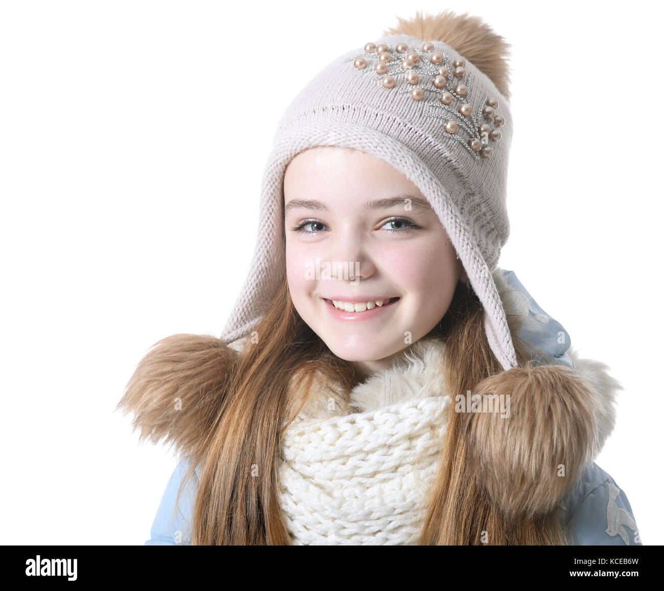 little girl in warm clothes Stock Photo - Alamy