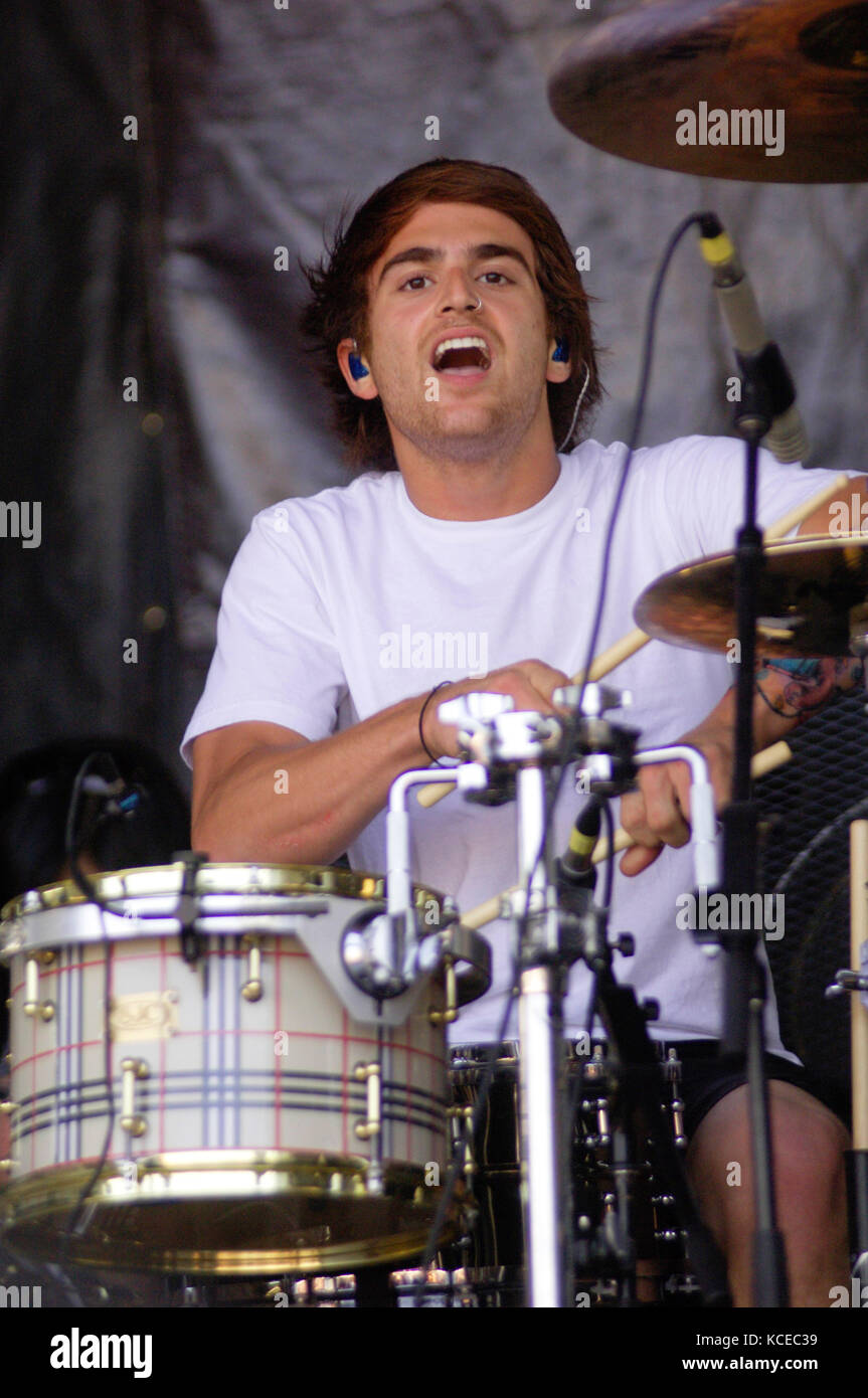 Tom Falcone of Cute is What We Aim For performs at the 2007 Vans Warped ...