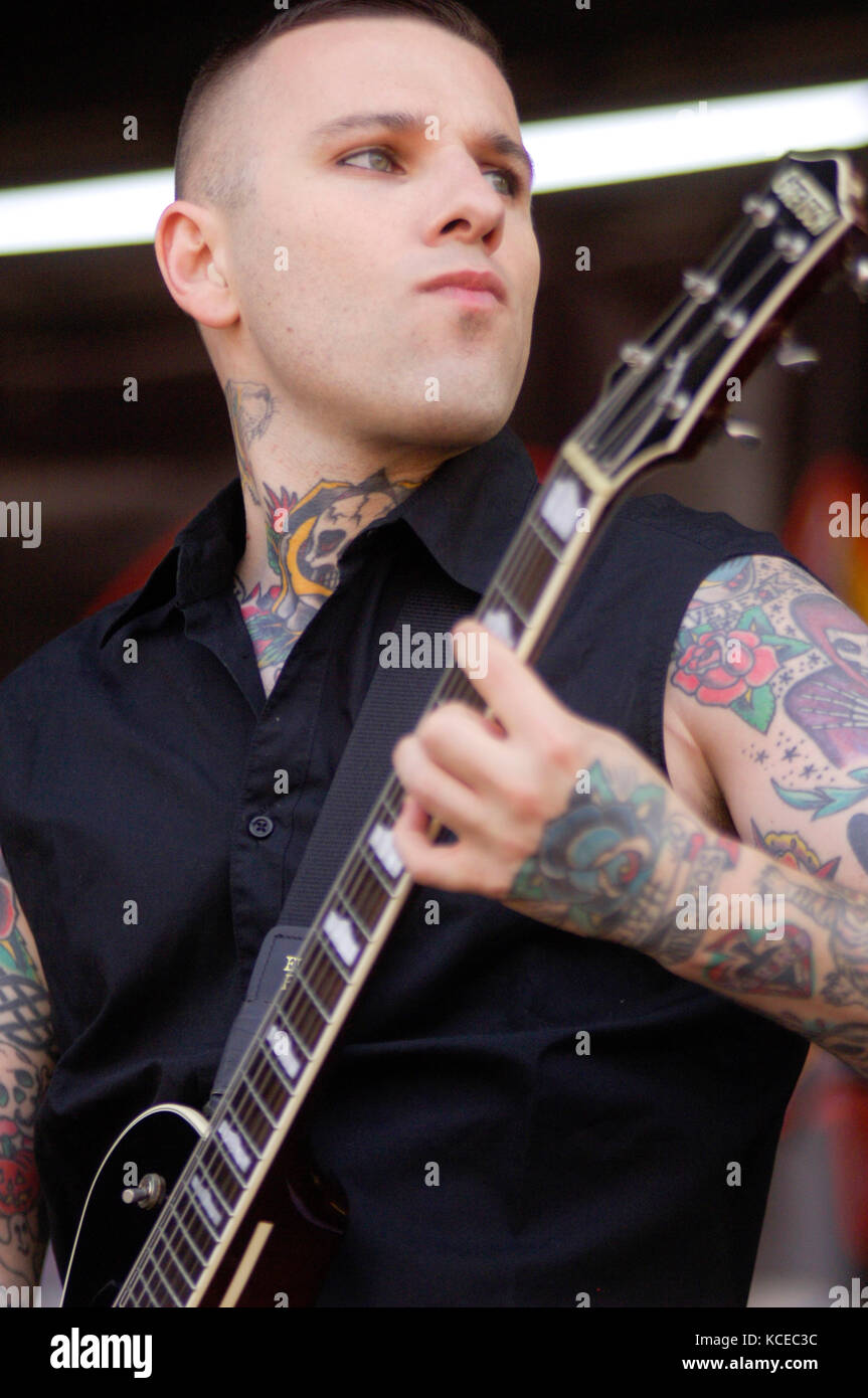 Nick 13 of Tiger Army performs at the 2007 Vans Warped Tour at the ...