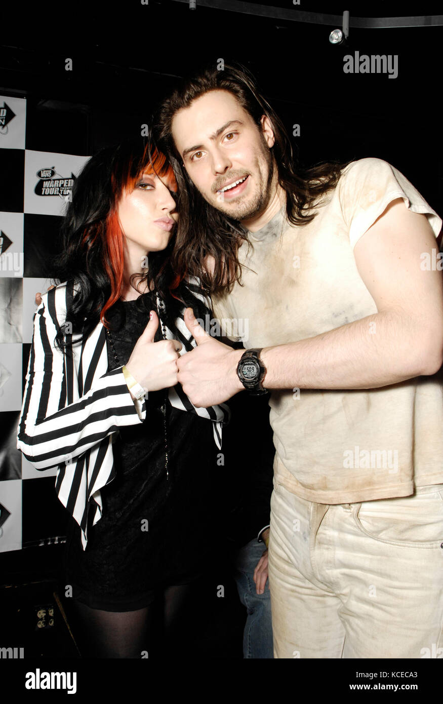 Ashley Costello of New Years Day and Andrew WK portrait at the 2010 ...