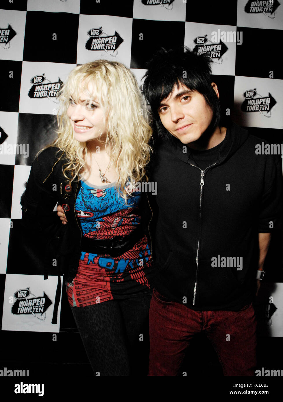(L-R) Kelly Ogden and Luis Cabezas of The Dollyrots portrait at the ...