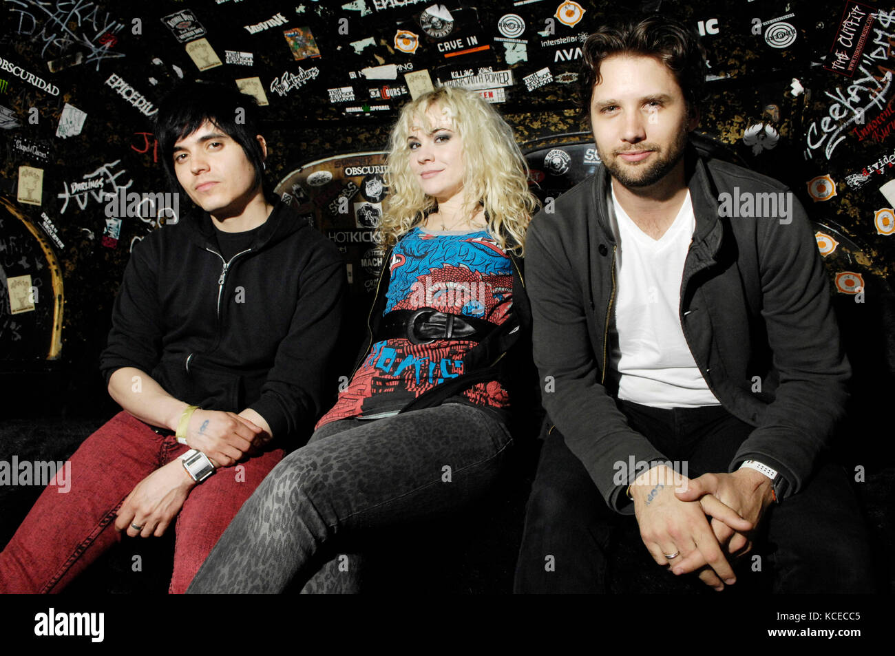 (L-R) Luis Cabezas, Kelly Ogden and Chris Black of The Dollyrots ...