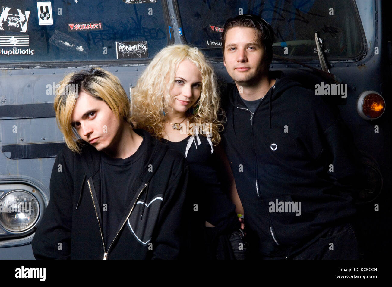 (L-R) Luis Cabezas, Kelly Ogden, Chris Black of The Dollyrots portraits ...