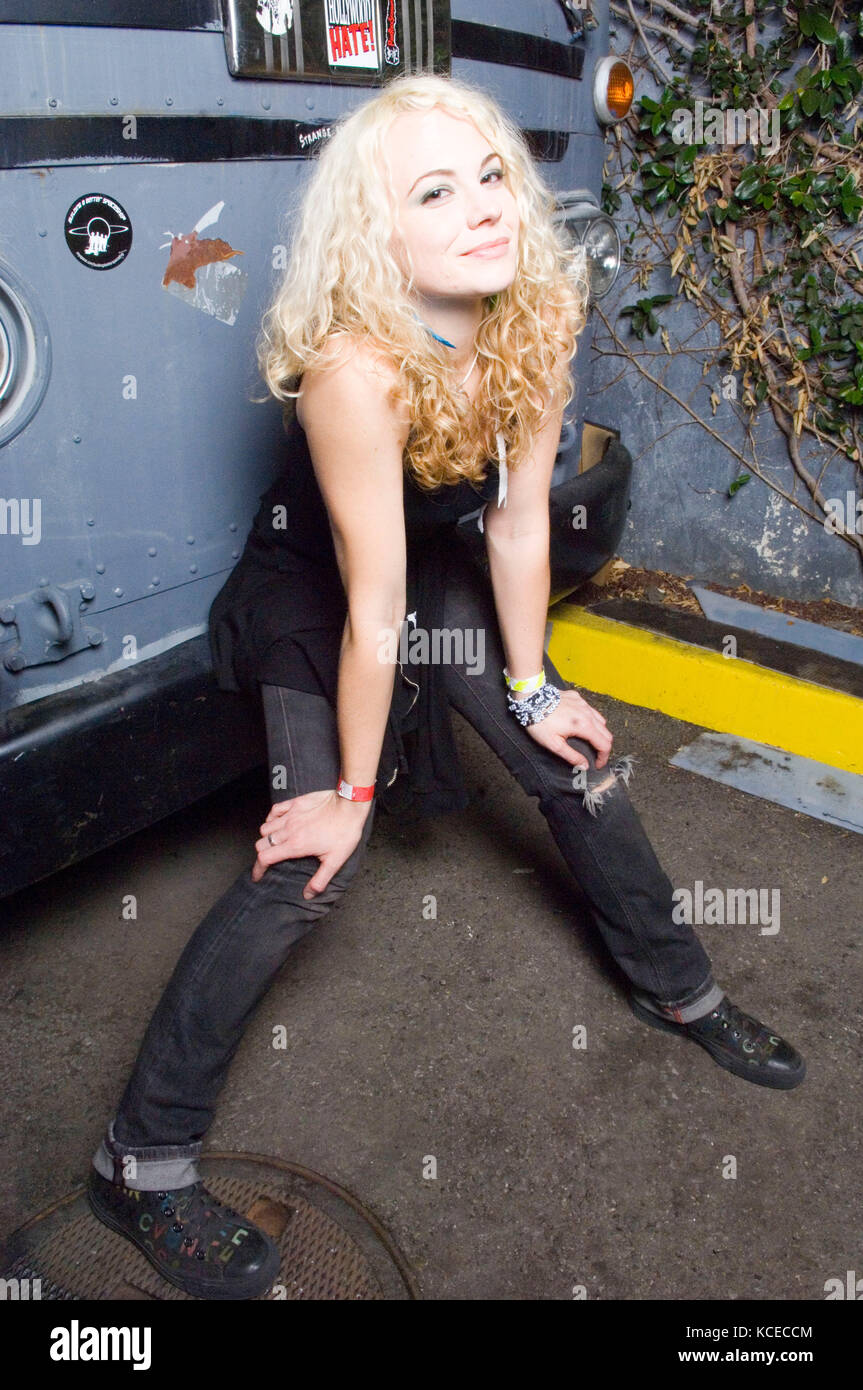 Kelly Ogden of The Dollyrots portraits at the 2007 Vans Warped Tour ...