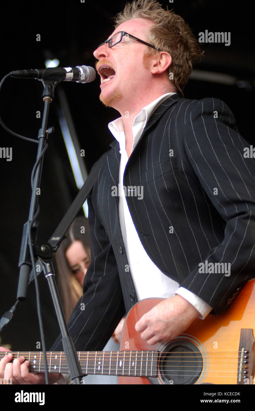 Dave King of Flogging Molly performs at the 2007 Vans Warped Tour at ...
