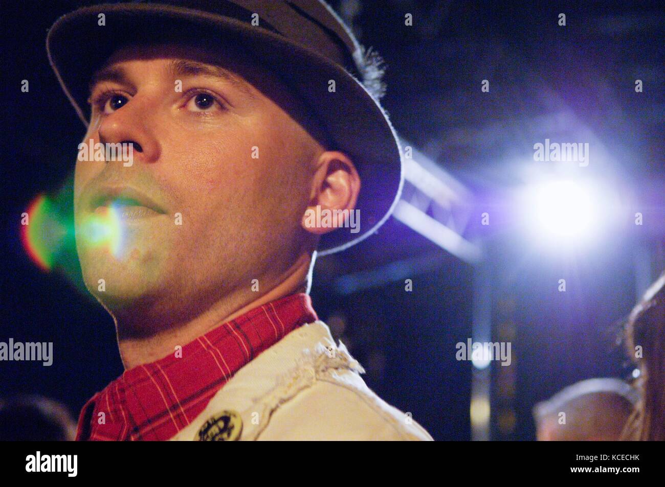Nathan Maxwell of Flogging Molly backstage at the 2007 Vans Warped Tour ...