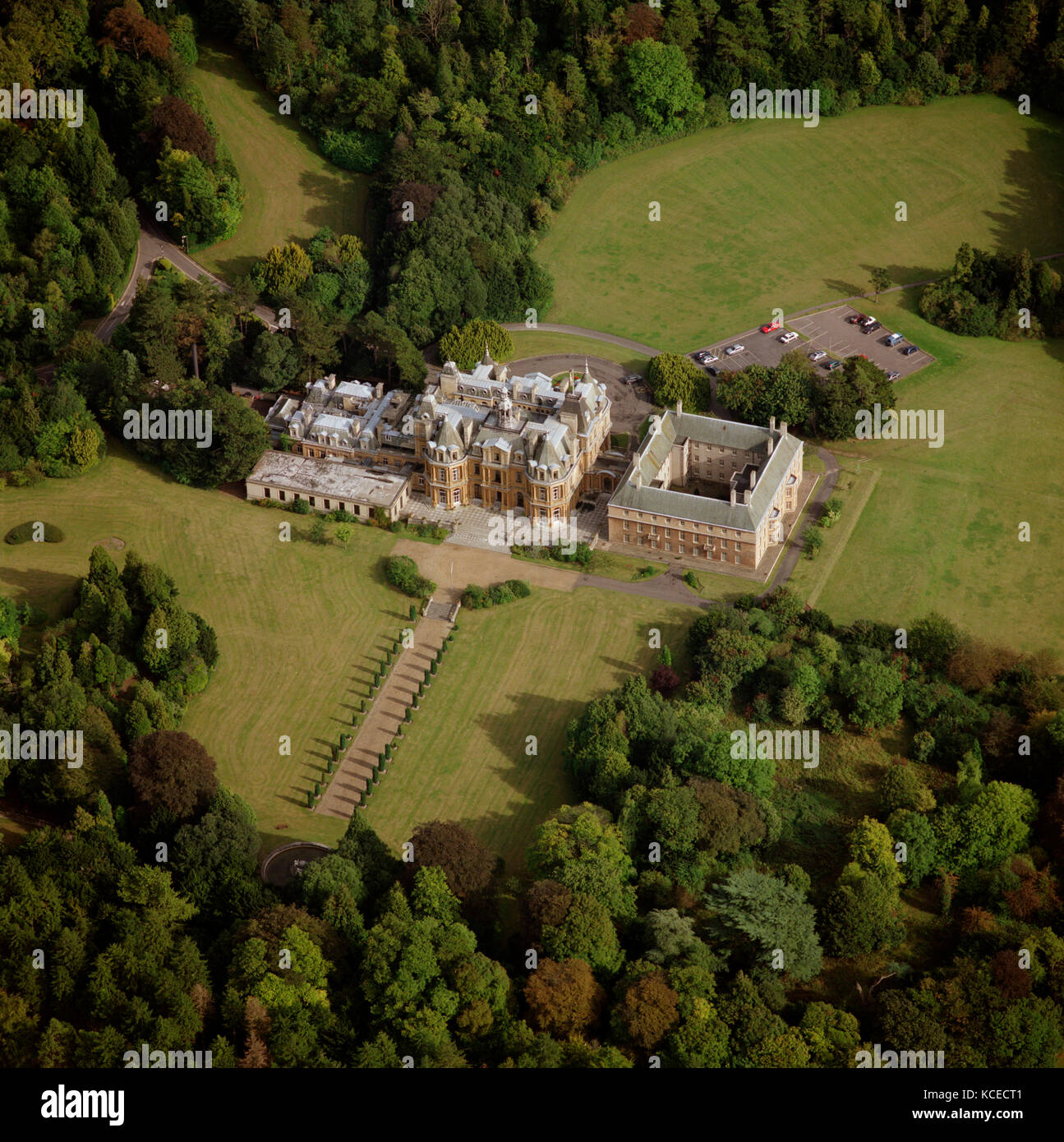 Halton House, Halton, Buckinghamshire. An aerial view of Halton House ...
