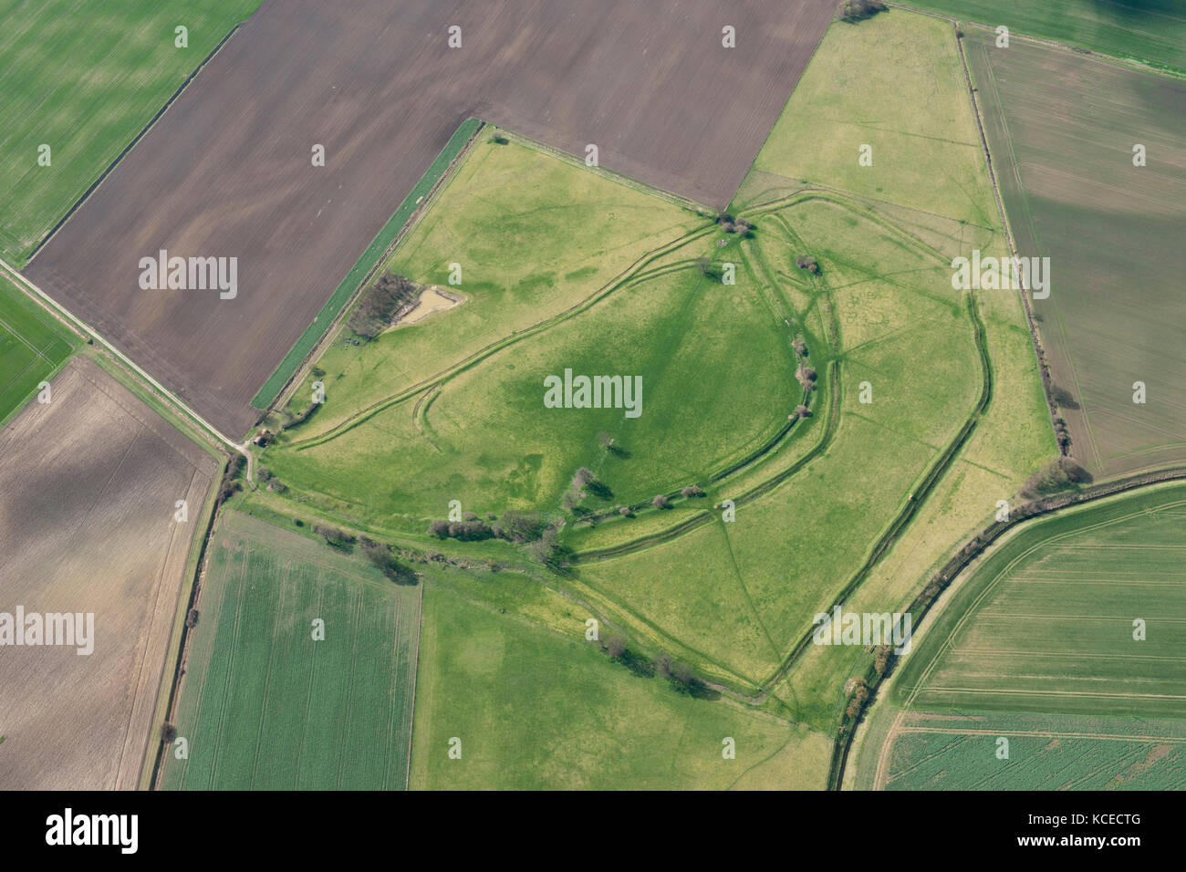 Stonea Camp, Cambridgeshire. Lying in the Fens near March, this is the ...