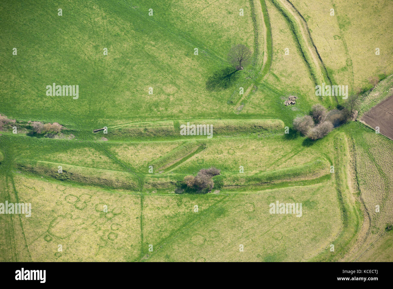 Stonea Camp, Cambridgeshire. Lying in the Fens near March, this is the ...