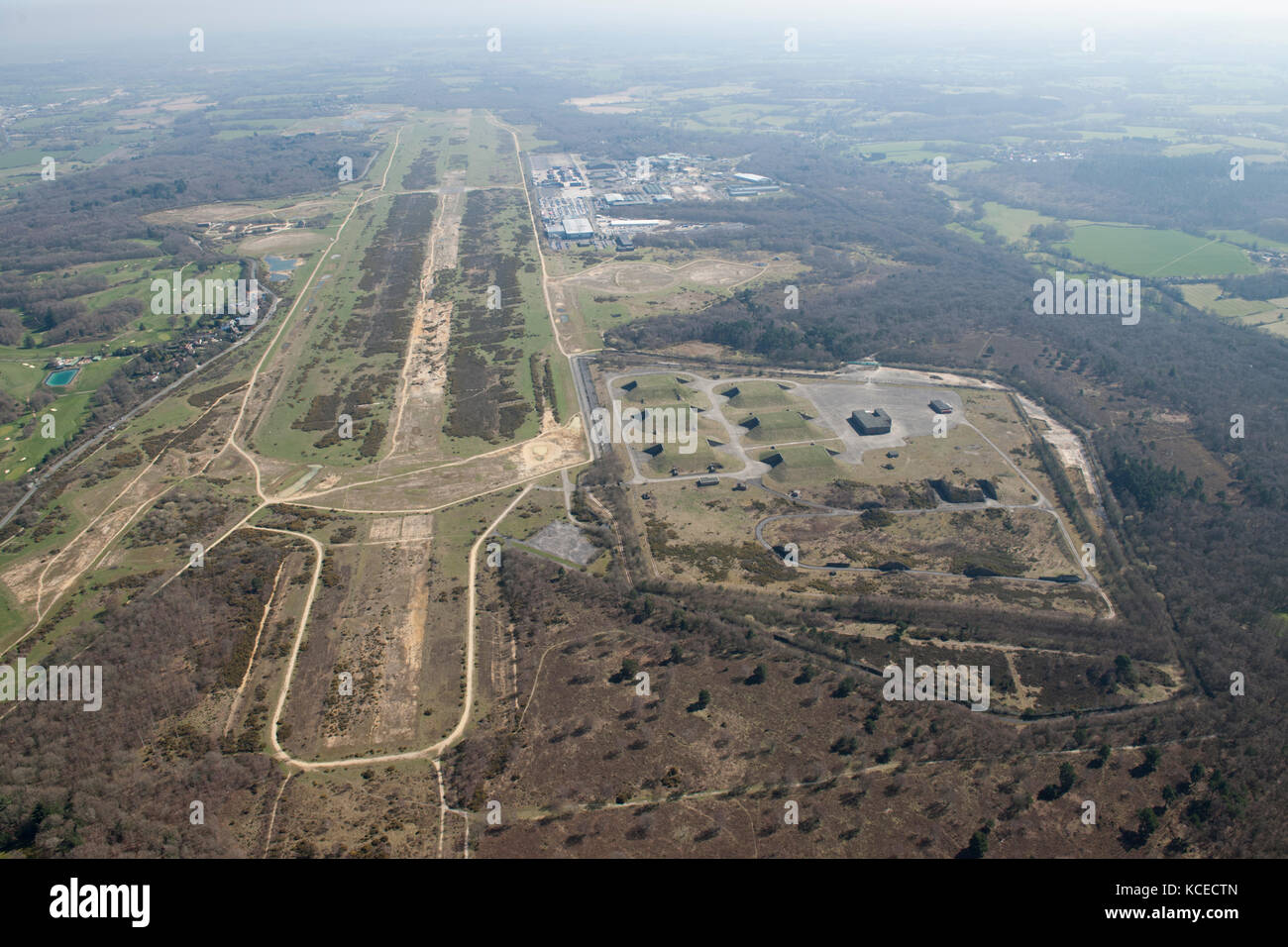 Greenham Common, West Berkshire. Former RAF and USAAF airfield, with ...