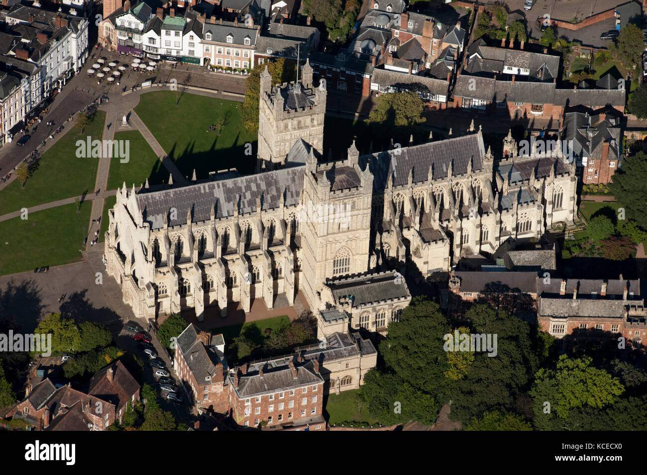 Exeter cathedral aerial hi-res stock photography and images - Alamy