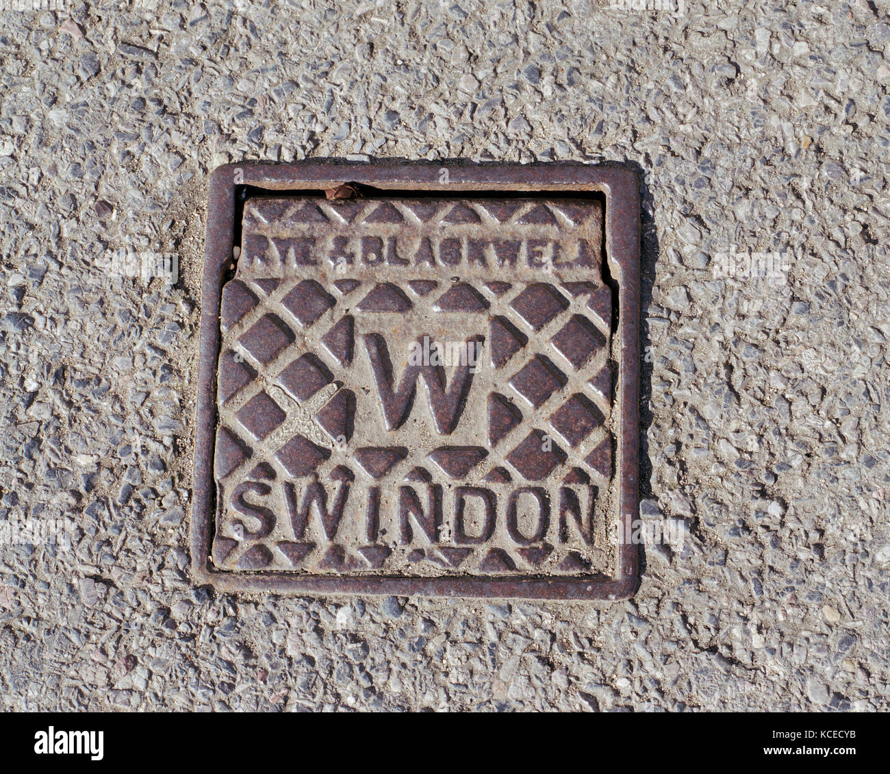 Swindon, Wiltshire. A water stop tap cover plate made by Rye and ...