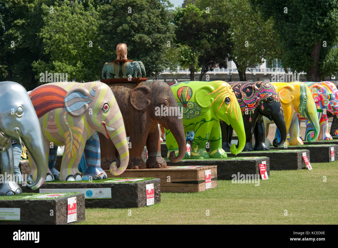Royal Hospital, Chelsea, London. The Elephant Parade was an open air ...