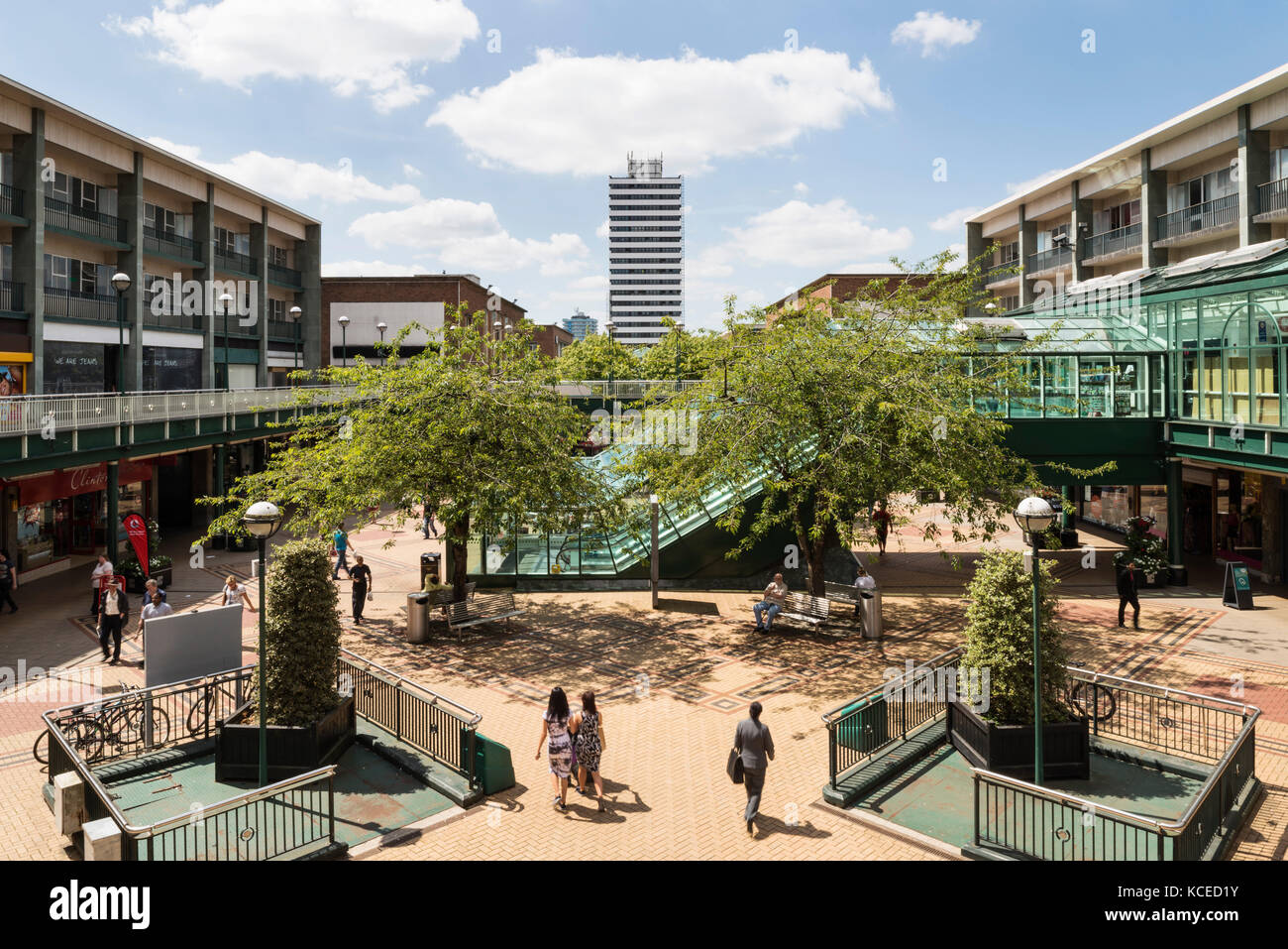 Upper Precinct, Coventry, West Midlands. General view from the east ...