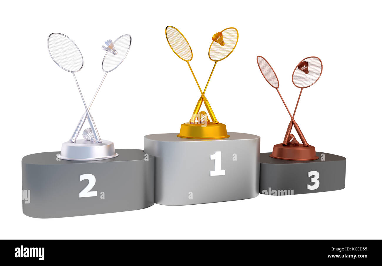 Badminton gold tournament Cut Out Stock Images & Pictures - Alamy