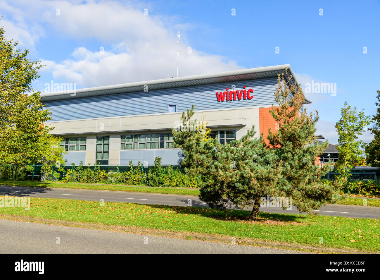Northampton UK October 3, 2017: Winvic logo sign Northampton industrial ...