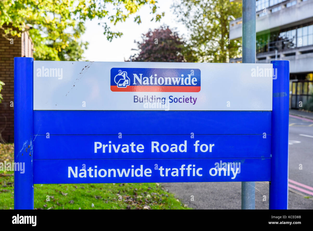 Northampton UK October 3, 2017: Nationwide Building Society logo sign ...