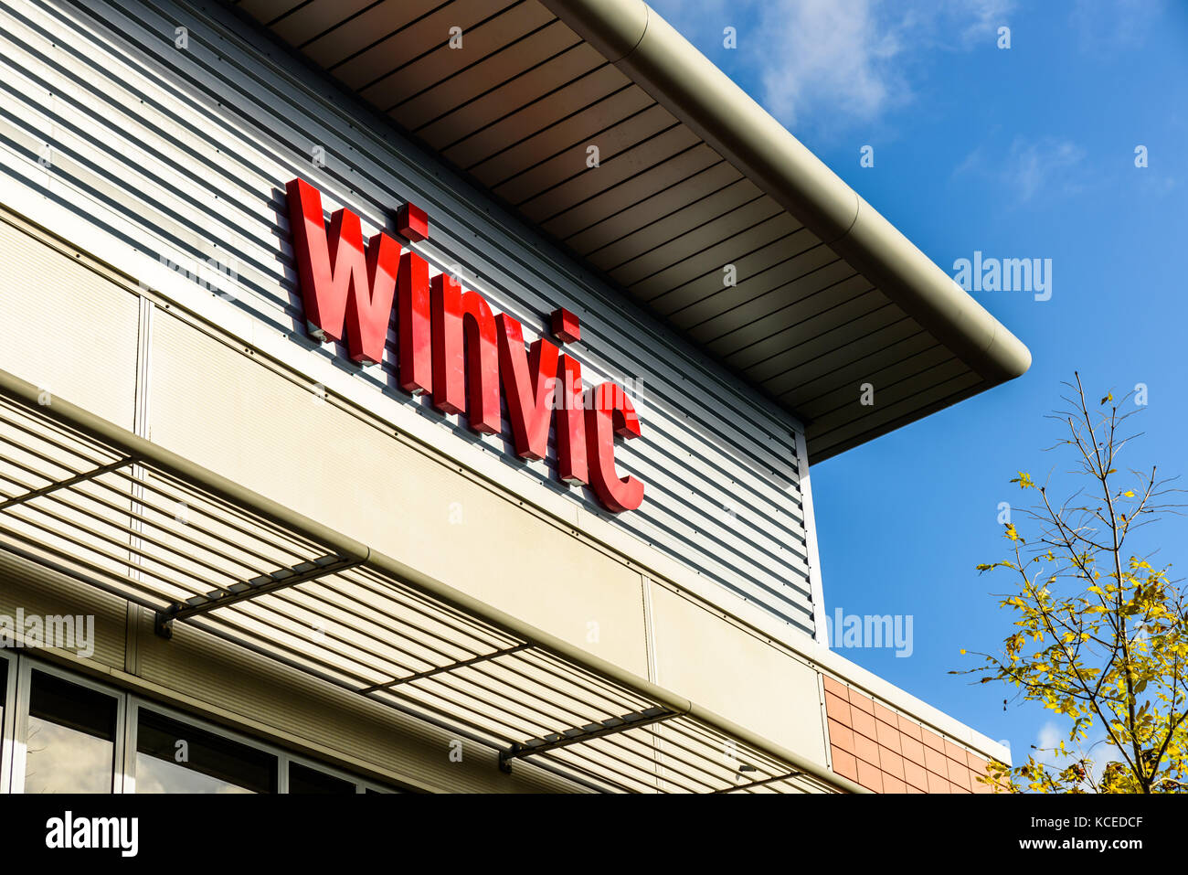 Northampton UK October 3, 2017: Winvic logo sign stand Northampton ...