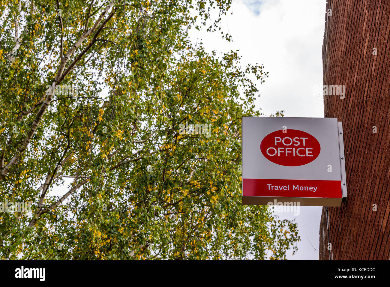 Northampton UK October 3, 2017: Post Office logo sign stand Northampton ...