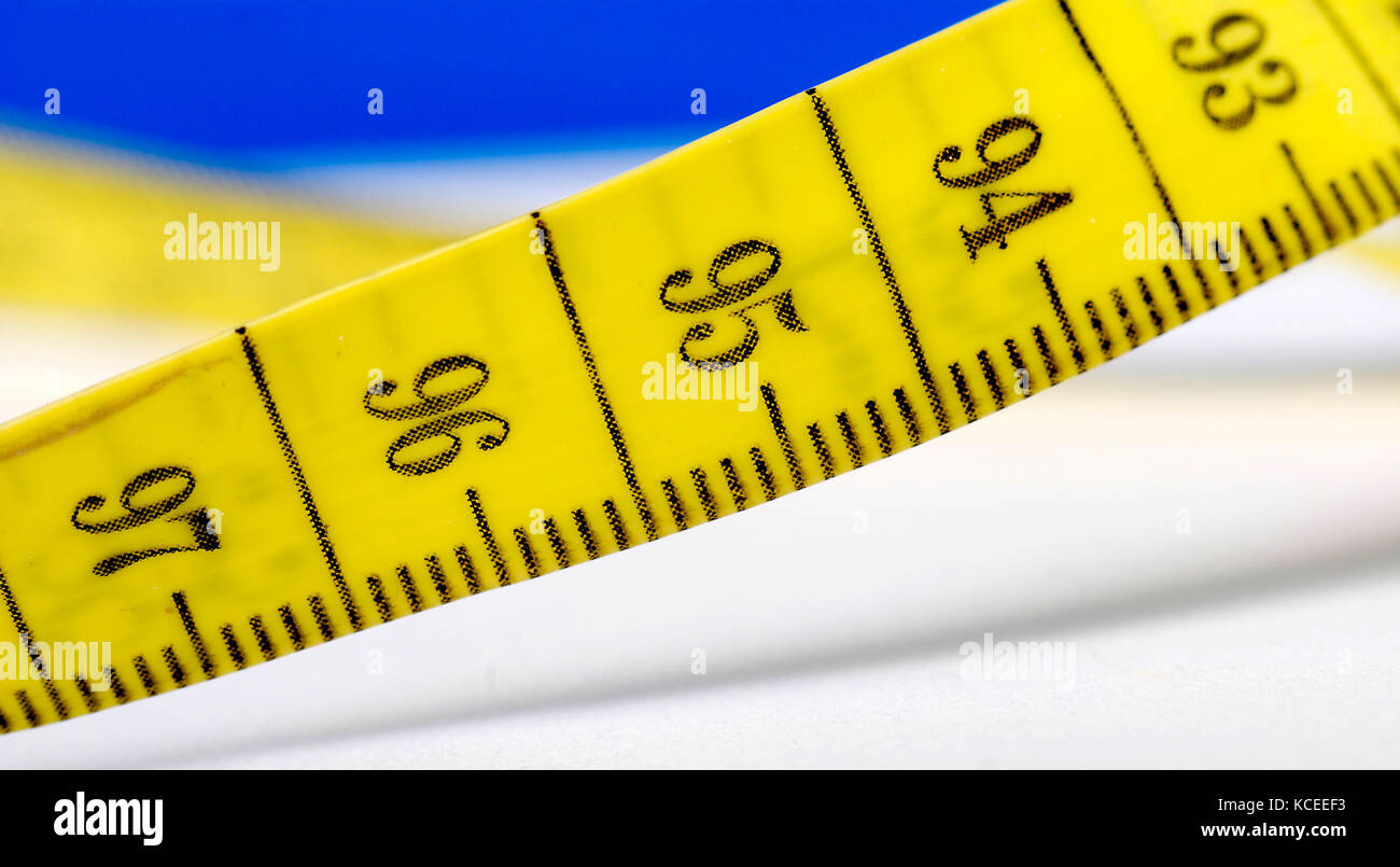 Picture of a Rolled measuring lint , tape Stock Photo - Alamy