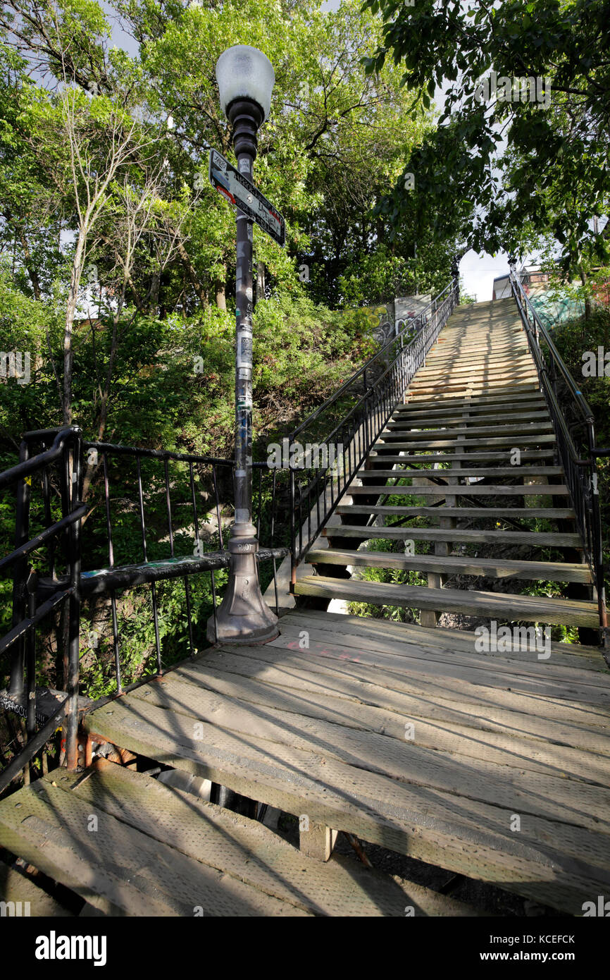 Vieux quebec stairs hi-res stock photography and images - Alamy