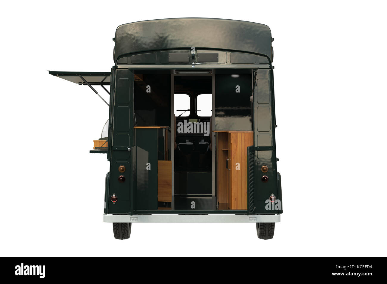 Food car retro style, back view Stock Photo - Alamy