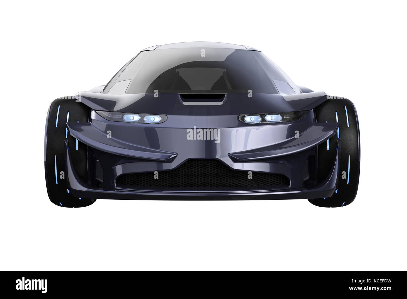 Car concept dark modern fast, front view Stock Photo - Alamy