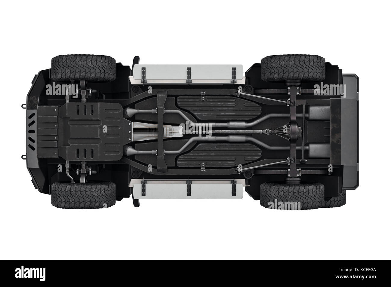 Suv car 4wd suspension, bottom view Stock Photo - Alamy
