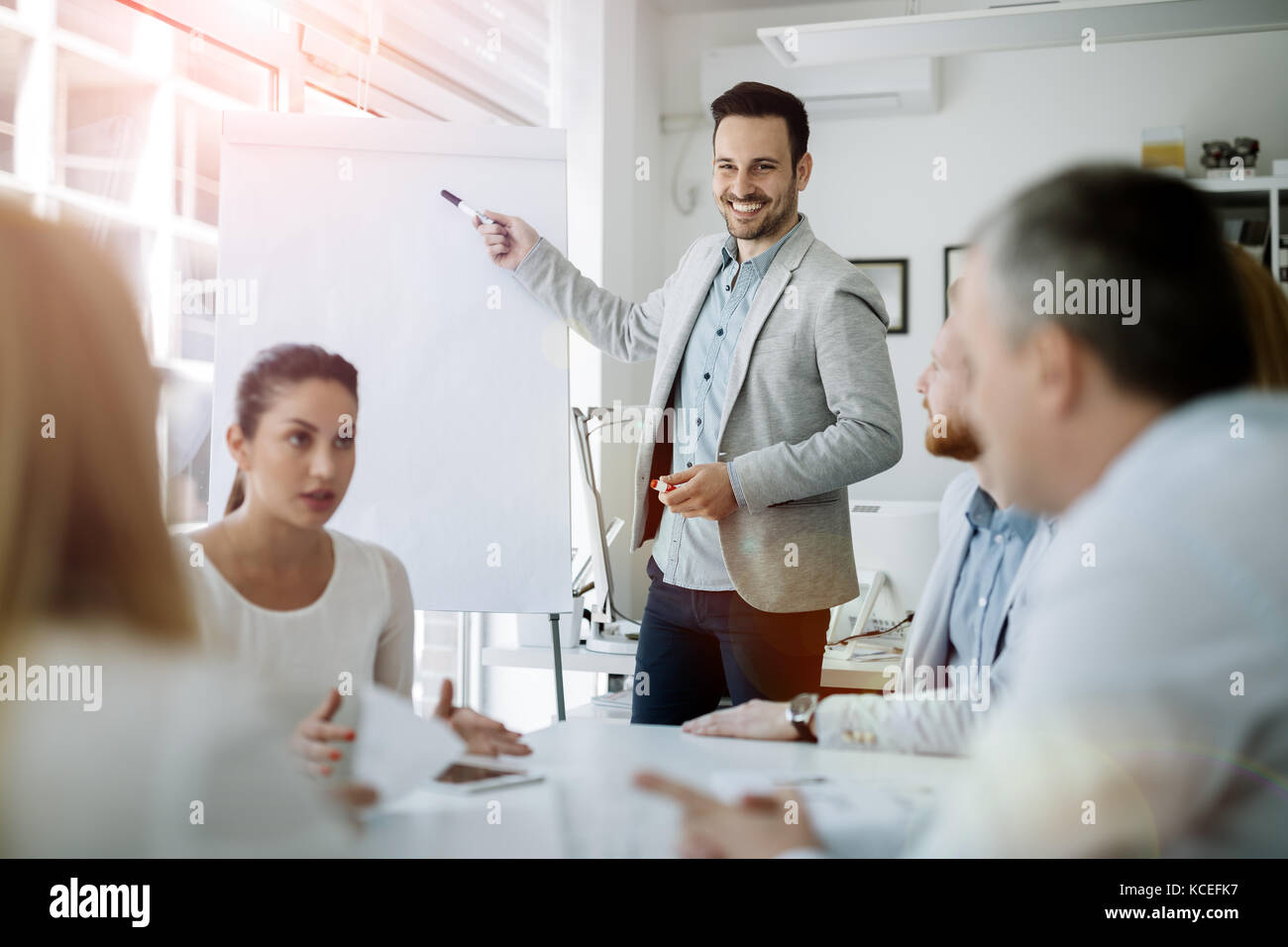 Busy office life Stock Photo - Alamy