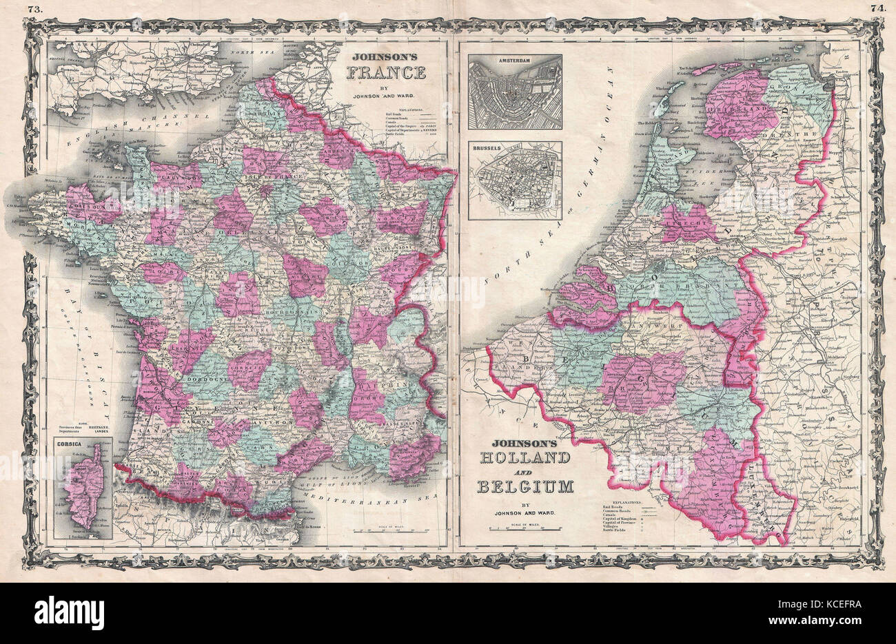 Map of france and belgium hi-res stock photography and images - Alamy