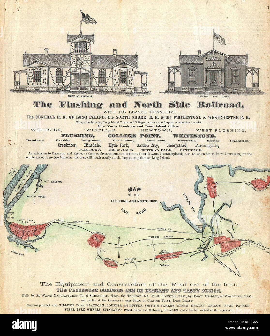 Old map of flushing hi-res stock photography and images - Alamy