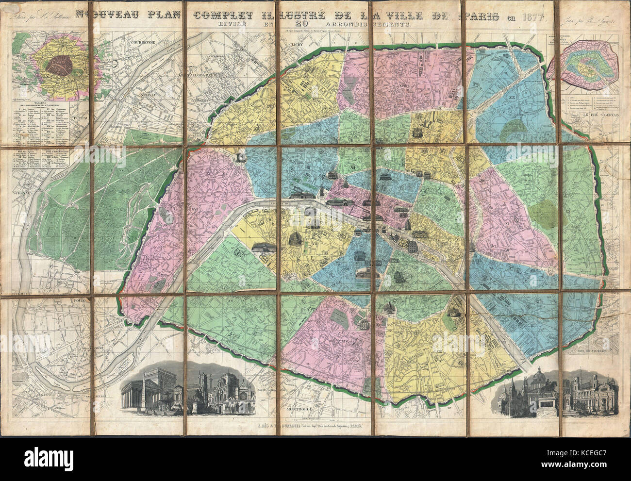 Vuillemin folding pocket map hi-res stock photography and images - Alamy