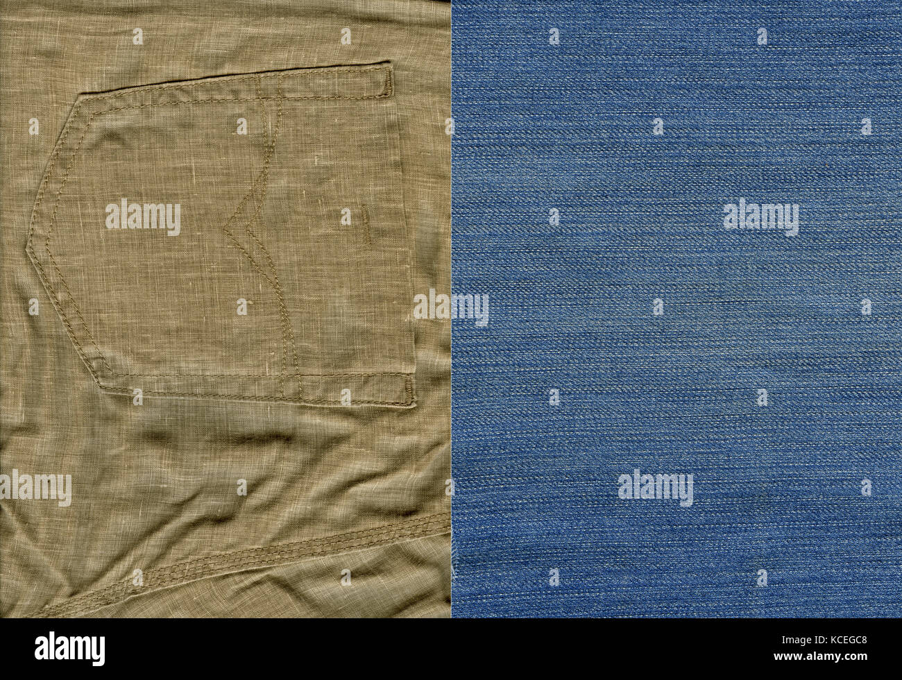 Set of two textures of fabric for background Stock Photo - Alamy
