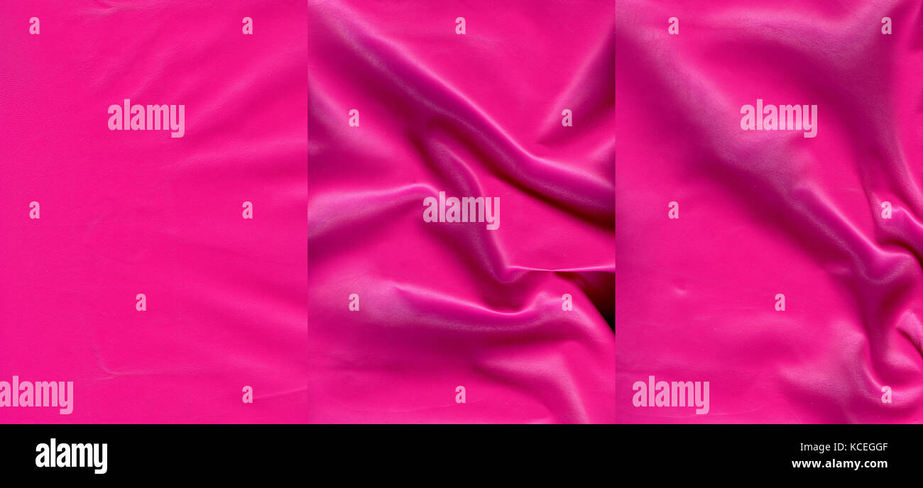 Set of vivid magenta leather textures for background Stock Photo - Alamy
