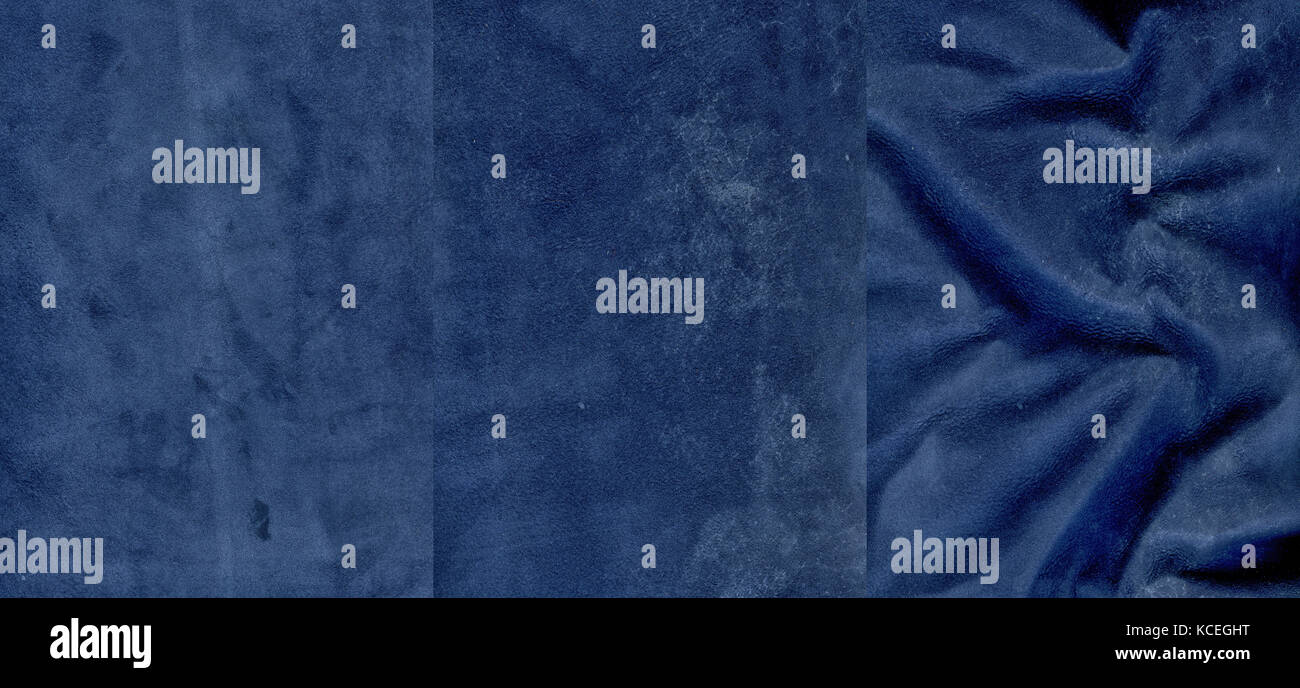 Set of very dark blue suede leather textures for background Stock Photo ...