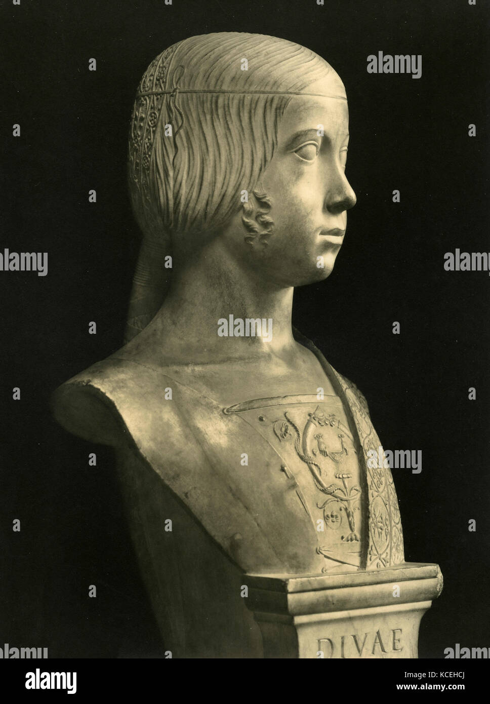 Beatrice d'Este, marble bust Stock Photo - Alamy