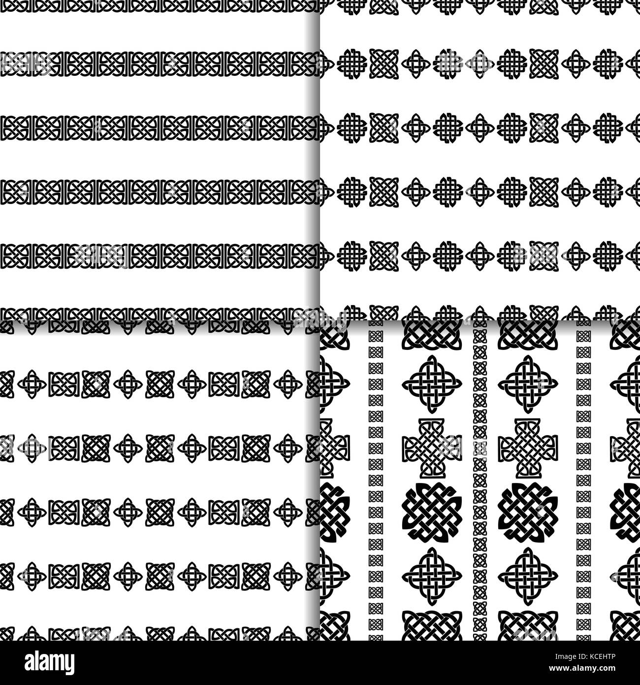 Celtic knot seamless pattern set Stock Vector Image & Art - Alamy