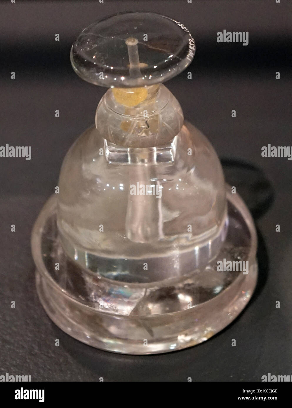 reliquary in crystal, excavated in 1851 from stupa near Sanchi, one of ...