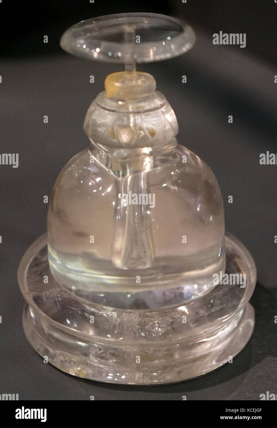 reliquary in crystal, excavated in 1851 from stupa near Sanchi, one of ...