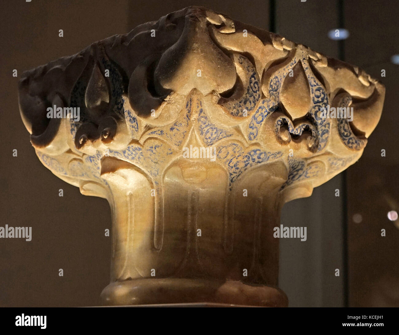 Islamic architecture: Capital from a column or pillar, with Realistic ...