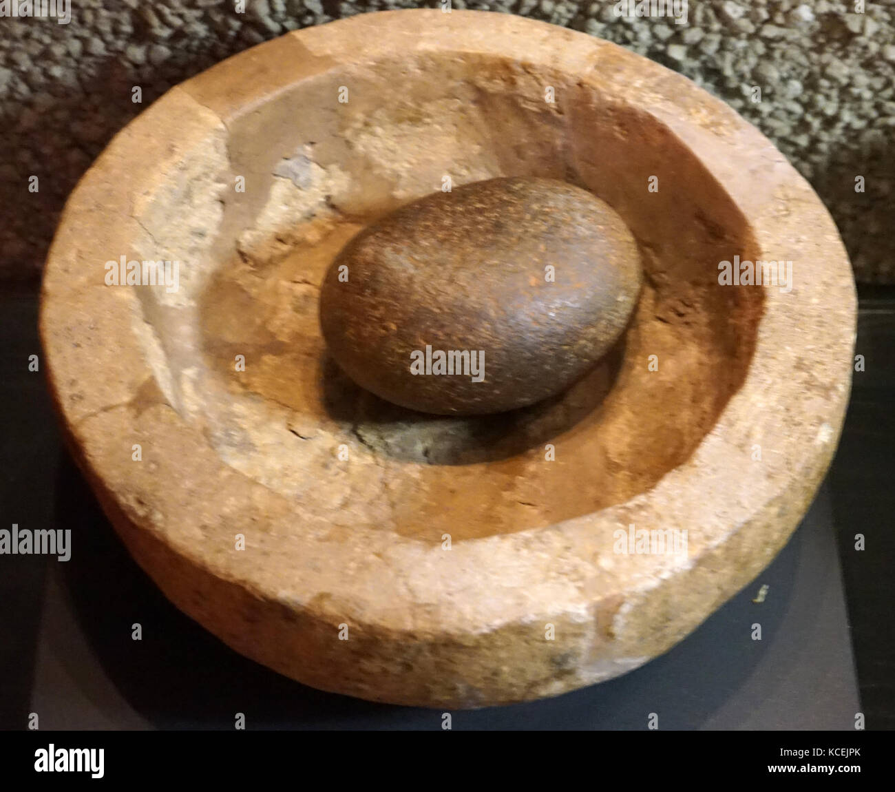 Icelandic Medieval, stone grinder used for grinding claystone of ...